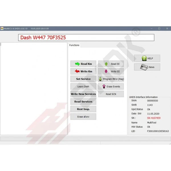 MS0010 Mercedes W447 2014-2017 Gösterge Panosu 70F3525