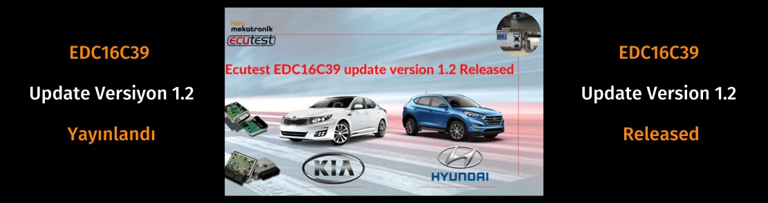 EDC16C39 update versiyon 1.2 yayınlandı!